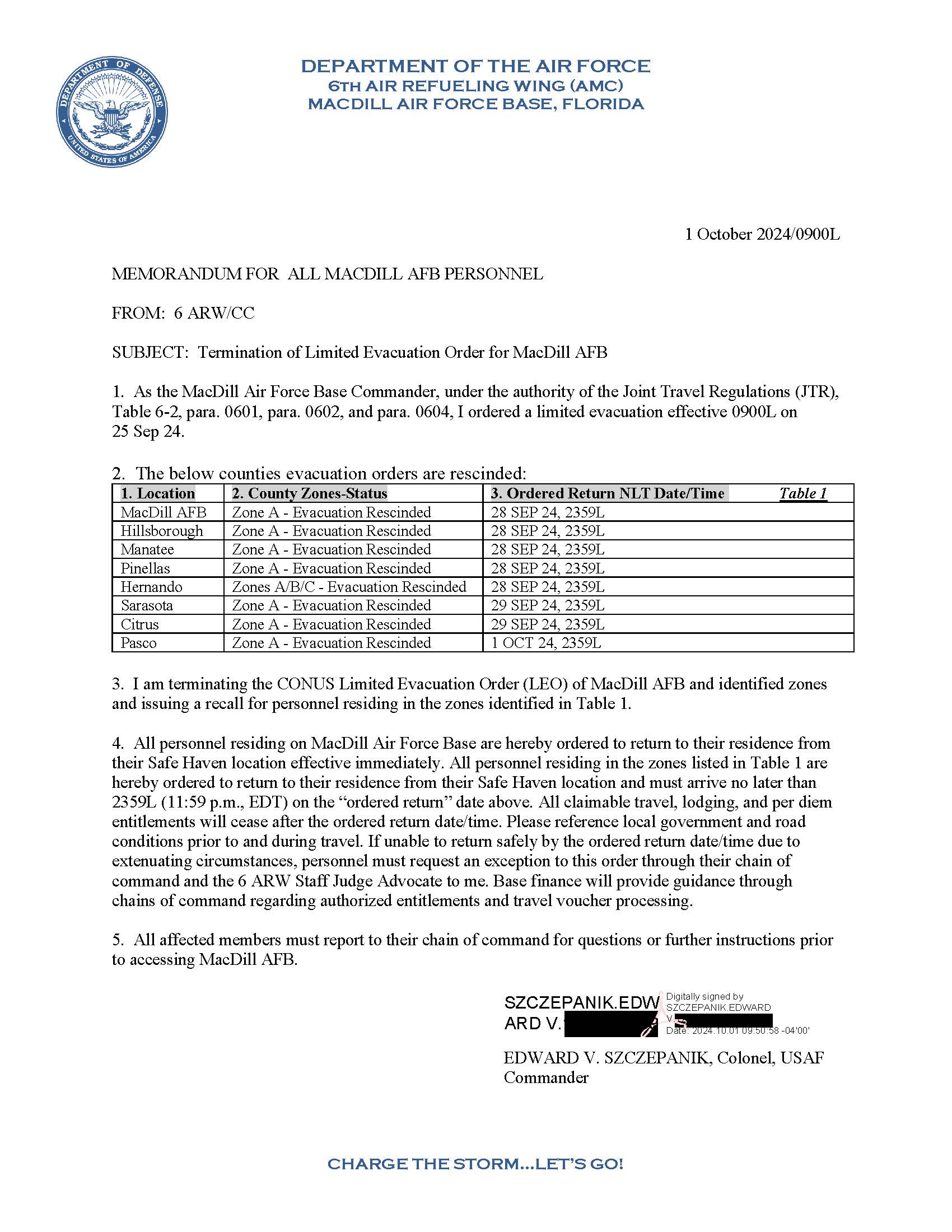 MacDill Air Force Base > Home > Hurricane Information